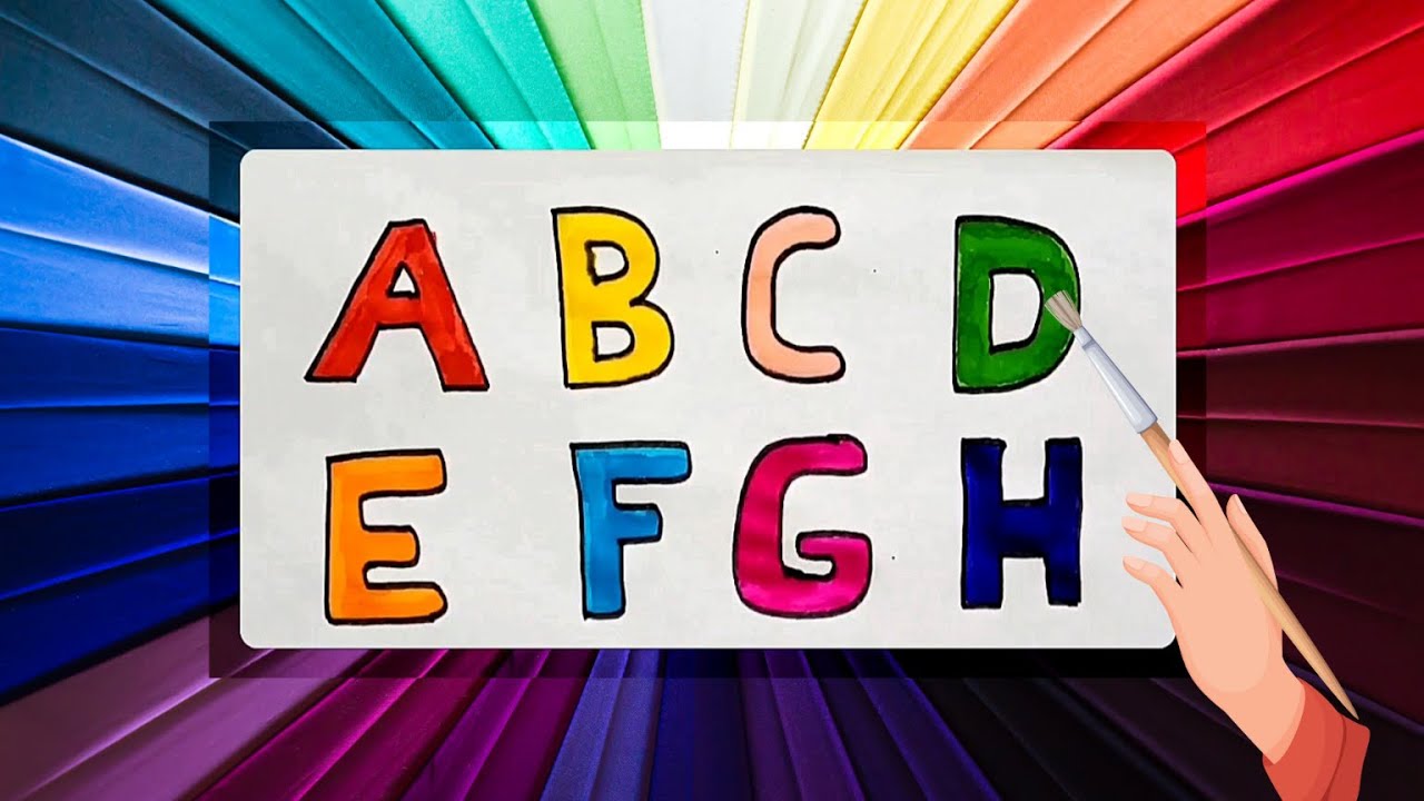 ABC Drawing and Coloring | Alphabet song for Toddlers | ABC Nursery ...