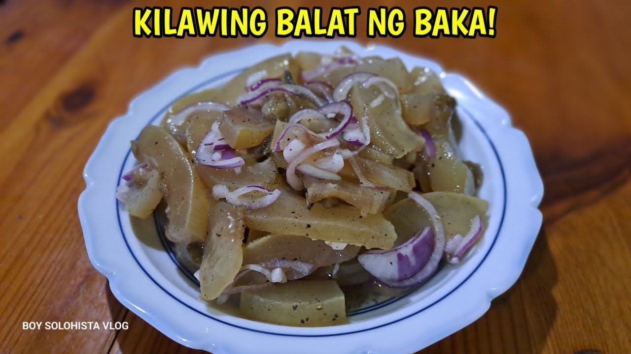 masarap ito na pulutan kilawing balat ng baka - YouTube