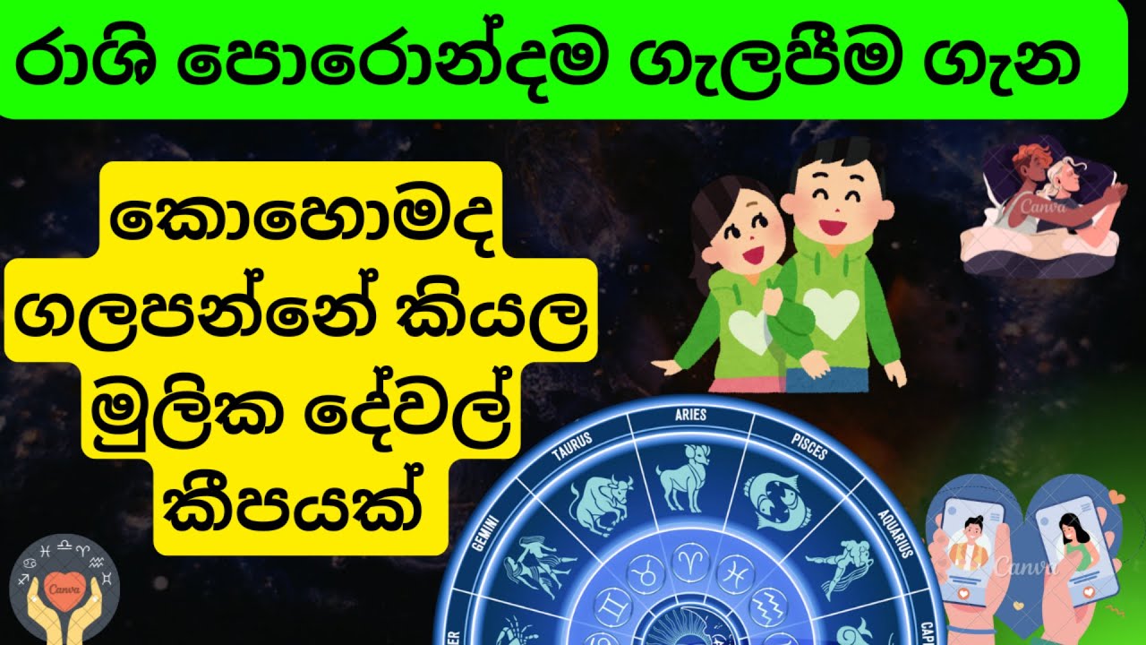 Rashi Porondama Sinhala | Porondam Galapima, Horoscope Matching for ...