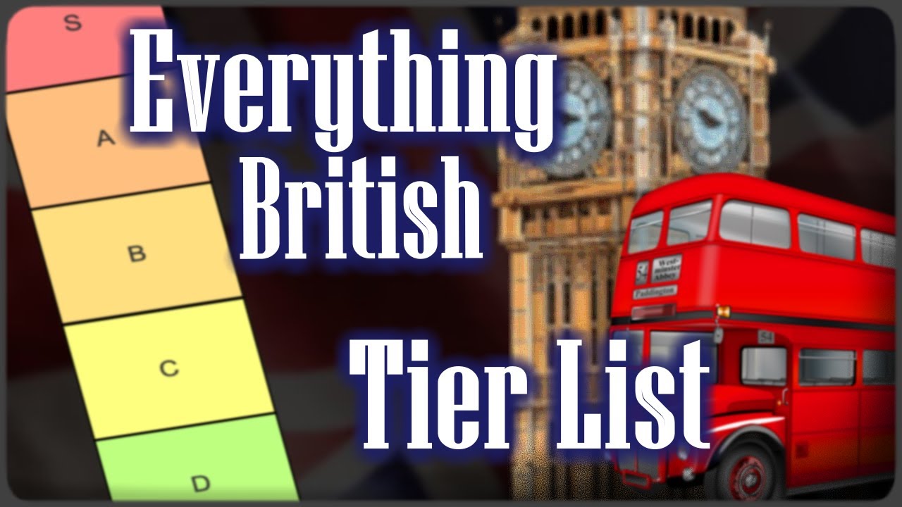 Everything British Tier List - YouTube