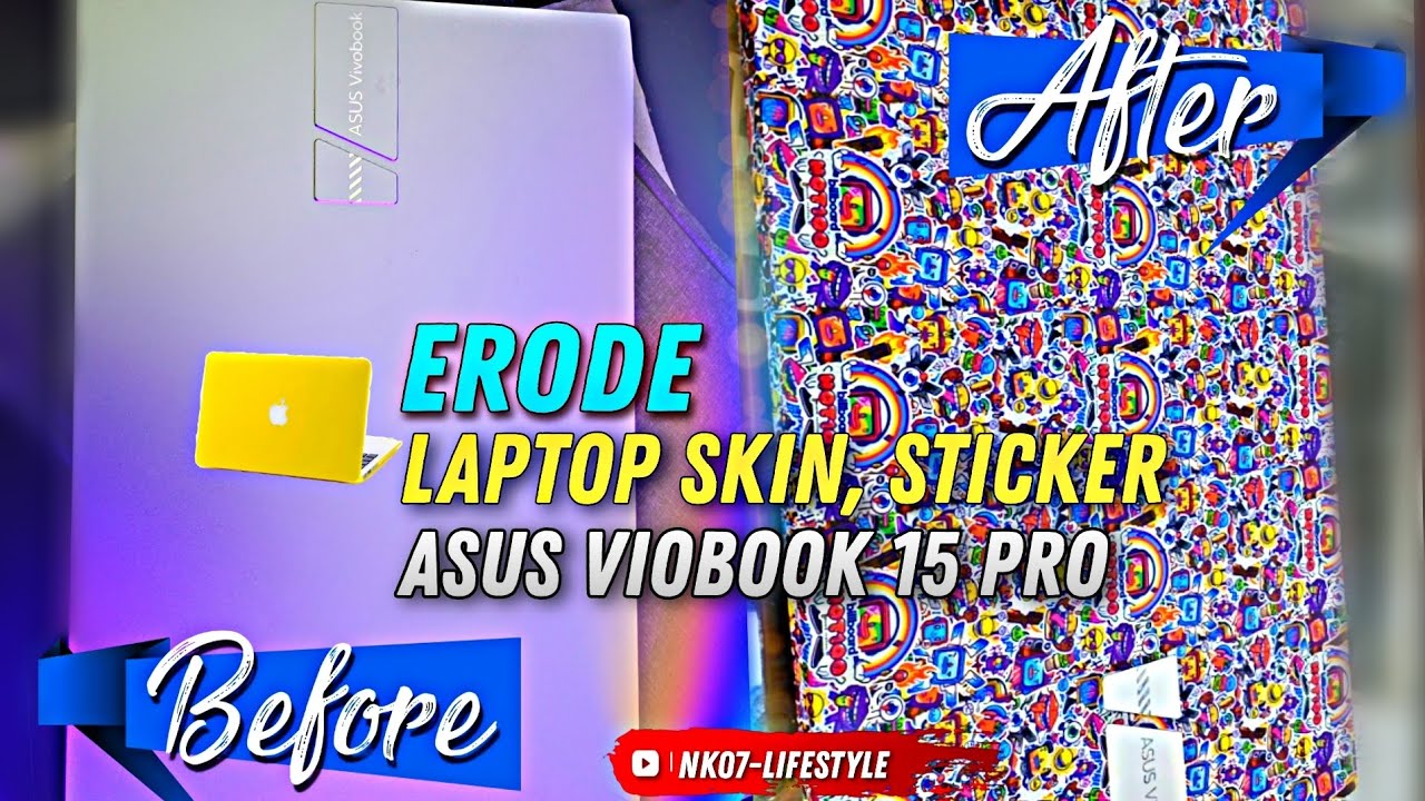 Laptop Sticker Vlog😄 | Erode Tamilnadu | Asus laptop | ASUS VIOBOOK PRO ...