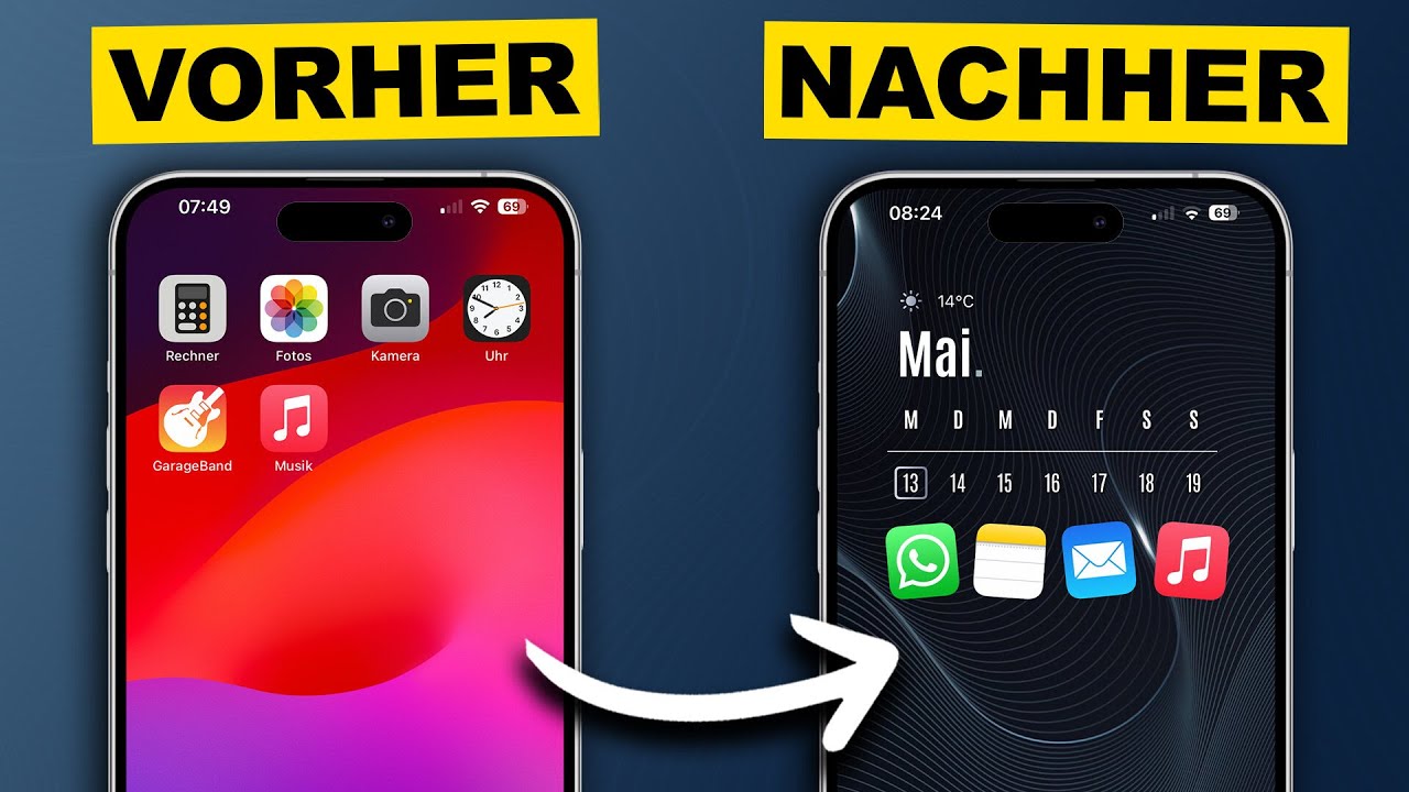 iPhone Home Bildschirm gestalten mit iOS 17 📲 Mein Homescreen Design 😍 ...
