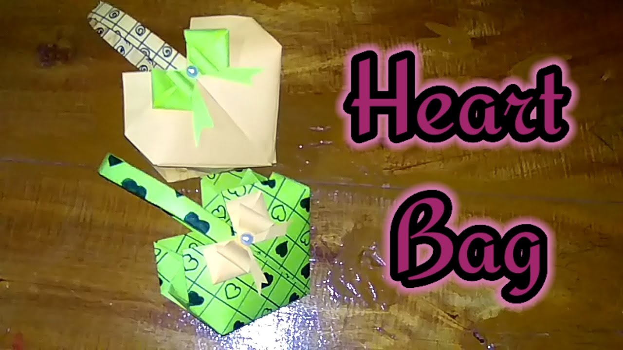 How to make Heart Shaped Paper Bag/Easy Paper Craft/Easy Hand Made ...
