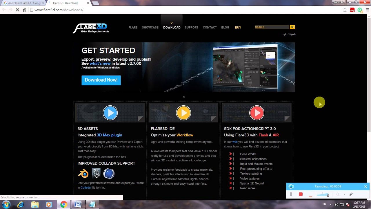 How To Download Flare3D Software - YouTube