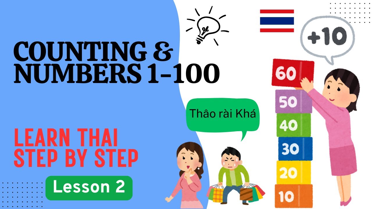 Learn Thai numbers & Counting with exercises | Thai language lesson for ...