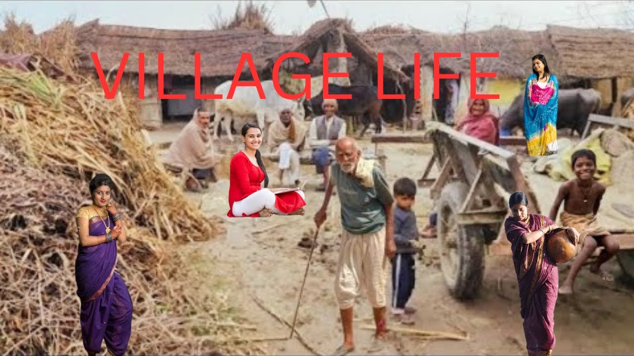 Indian Typical Life Style // Village Community Indian Rural Life ...