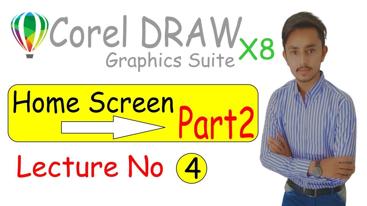 Home Screen of CorelDraw X8 Explained in Urdu/Hindi Part-2 - YouTube