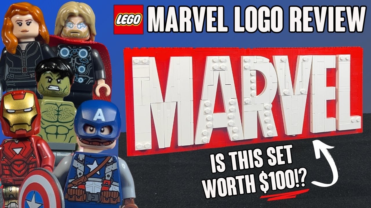 EARLY REVIEW: $100 LEGO Marvel Logo (Set 76313) - YouTube
