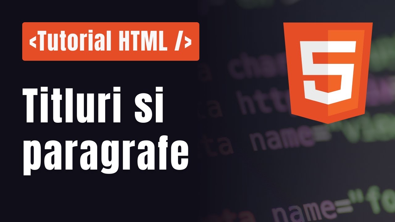 Tutorial HTML in ROMANA - Titluri si paragrafe - YouTube