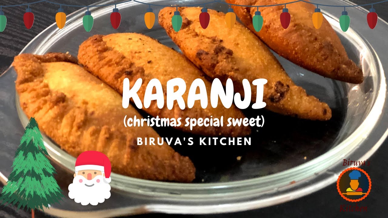 Karanji Recipe I Christmas Special Sweet I Mawa Gujiya Recipe I Nevryo ...