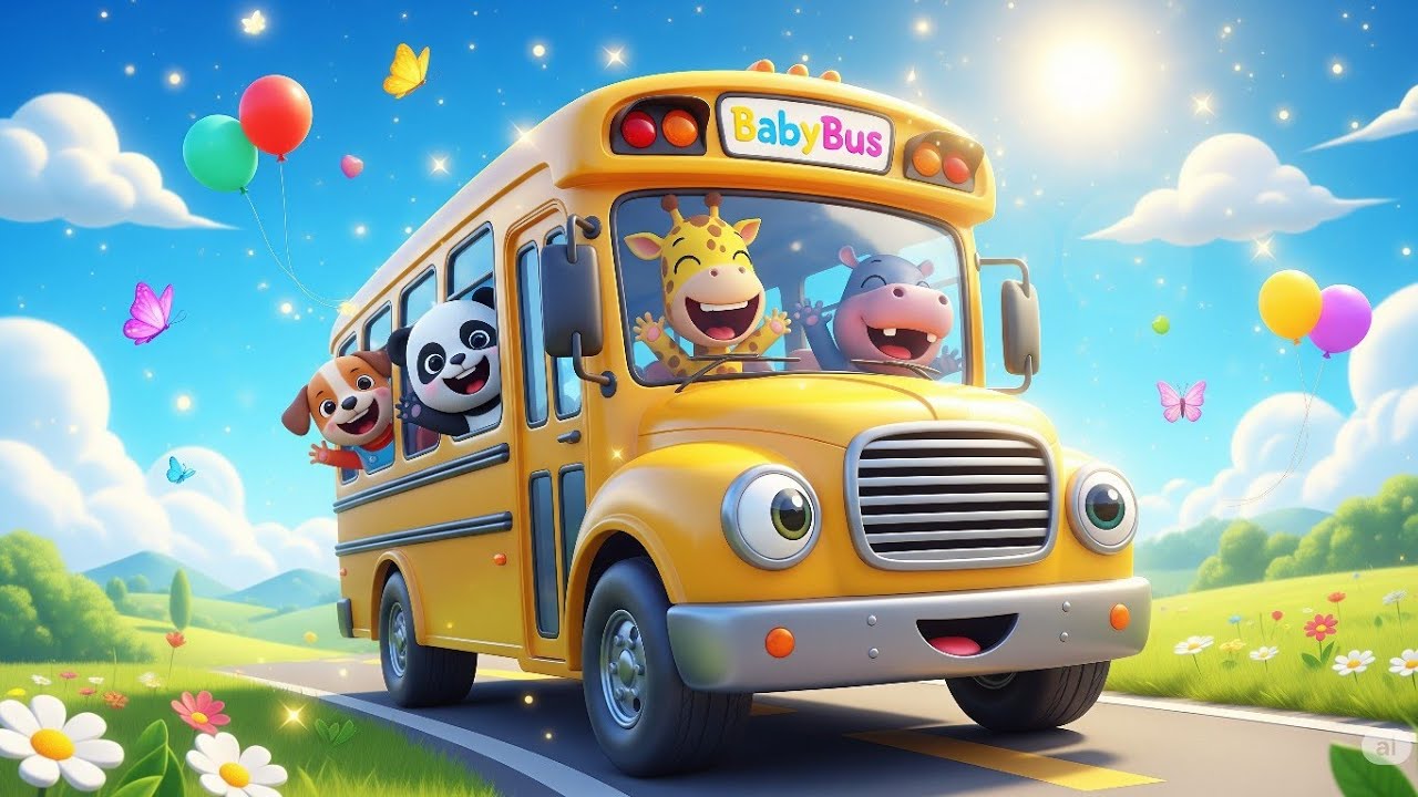 Baby Bus Cartoon Ride Begins! 🎈🤣 Funniest Animal School Trip | Bunty ...