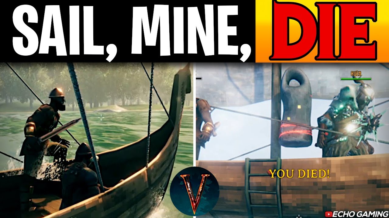Valheim ... Sailing ... Dying - YouTube