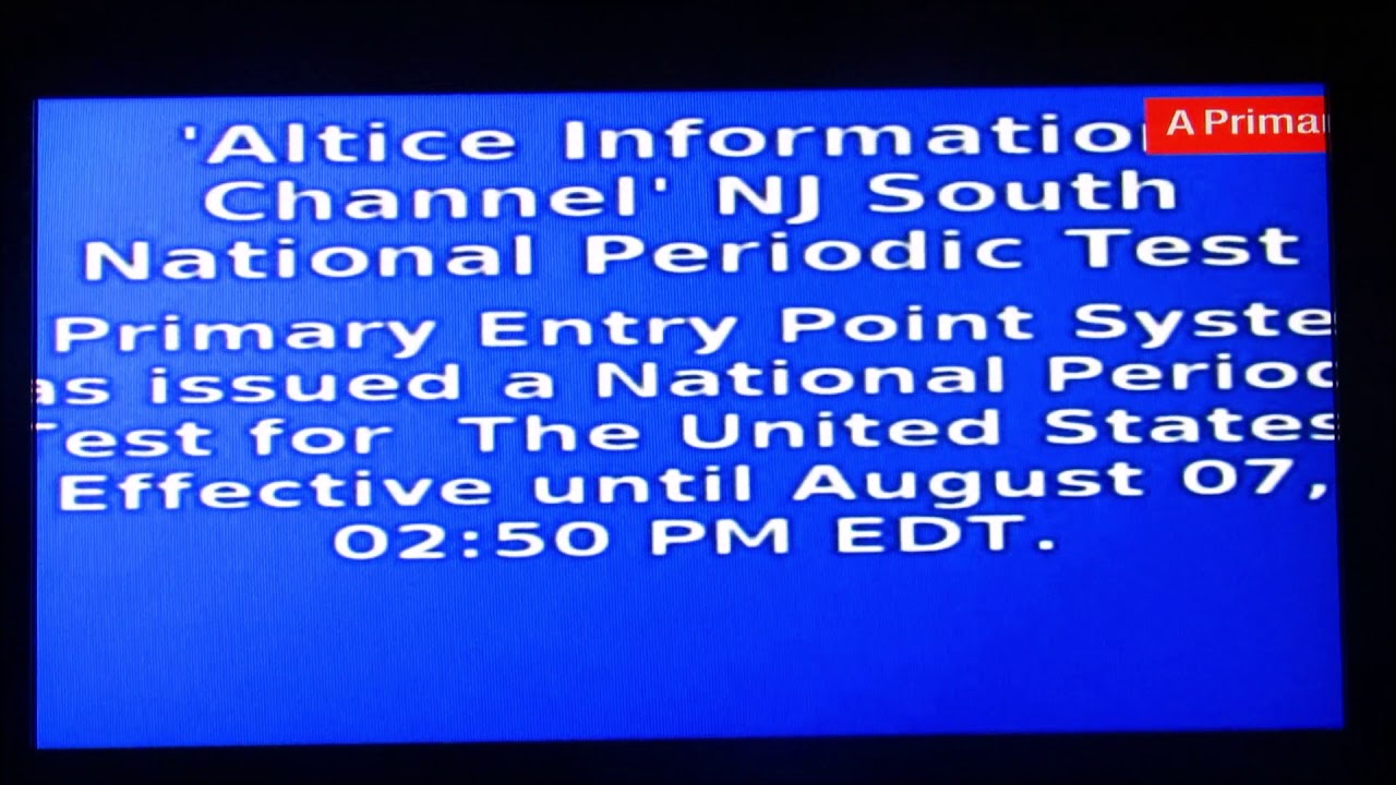 [EAS #91] National Periodic Test (Optimum/Altice) - YouTube
