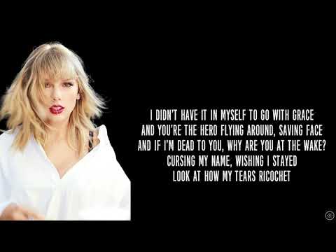 Taylor Swift - MY TEARS RICOCHET (Lyrics)