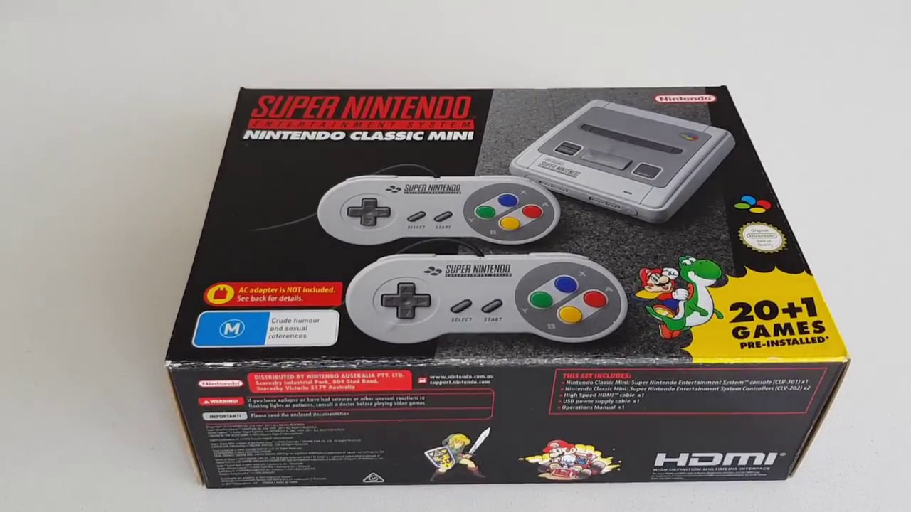 SNES SUPER NINTENDO CLASSIC MINI UNBOXING - YouTube