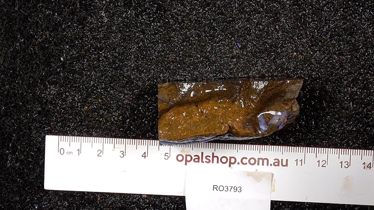 Ro3793 - Single Rough Boulder Opal from Queensland Australia - YouTube