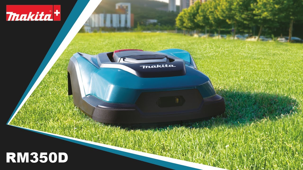 Makita RM350D - Akku-Mähroboter/Robot tondeuse à accu - YouTube