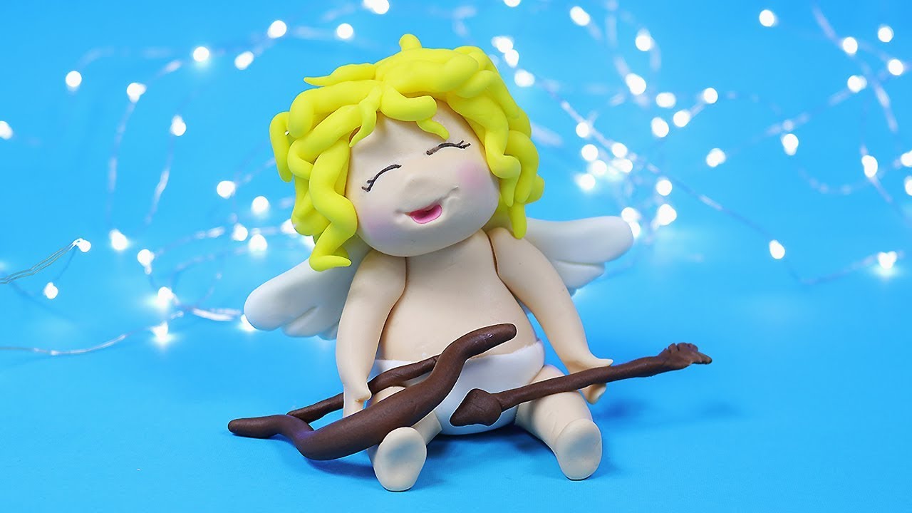 CUPID VALENTINES DAY CAKE TOPPER TUTORIAL! Easy step by step cake ...