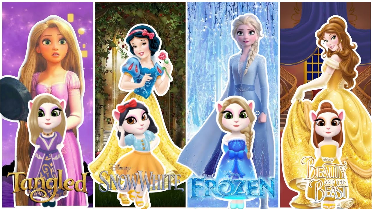 Frozen Elsa VS Rapunzel Vs Snow white Vs Bella makeover by My Talking ...