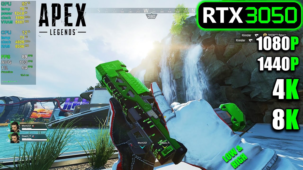 RTX 3050 | Apex Legends - 1080p, 1440p, 4K, 8K - Low & High - YouTube