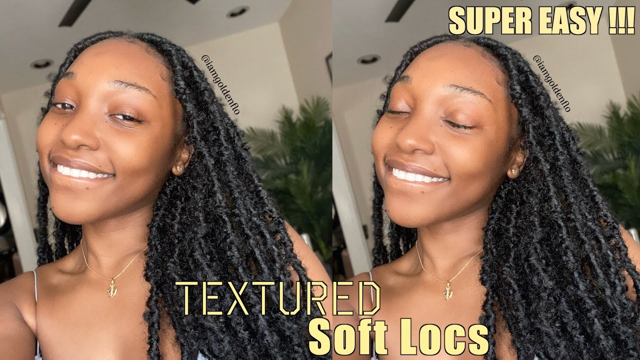 HOW TO: TEXTURED SOFT LOCS | SUPER EASY!!! | GOLDENFLO - YouTube