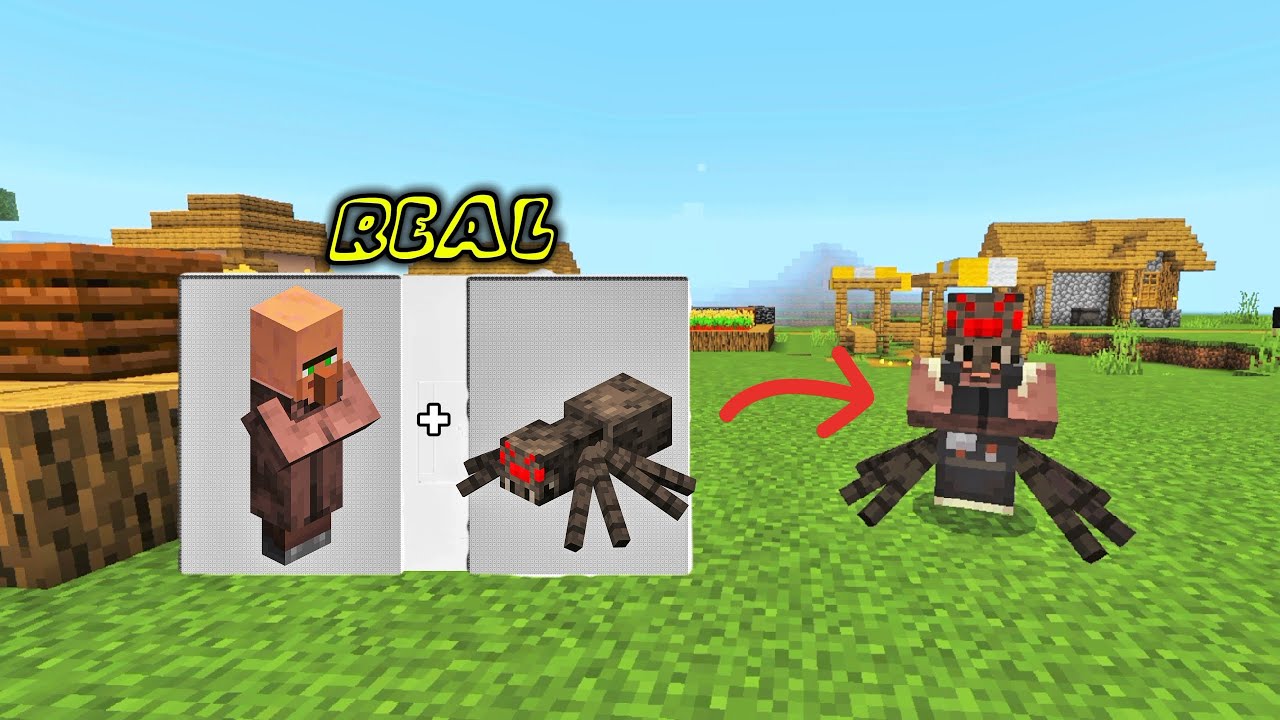 Villager reality spider + villager | Minecraft video spider villager ...