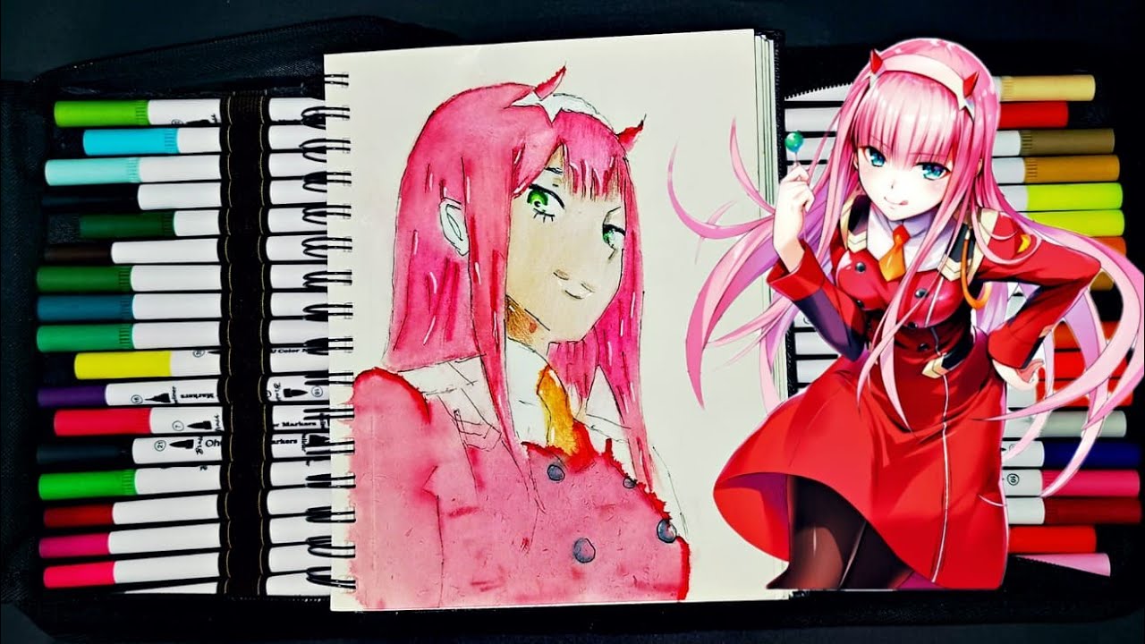 How To Draw Zero Two//Step By Step//Drawing anime character - YouTube