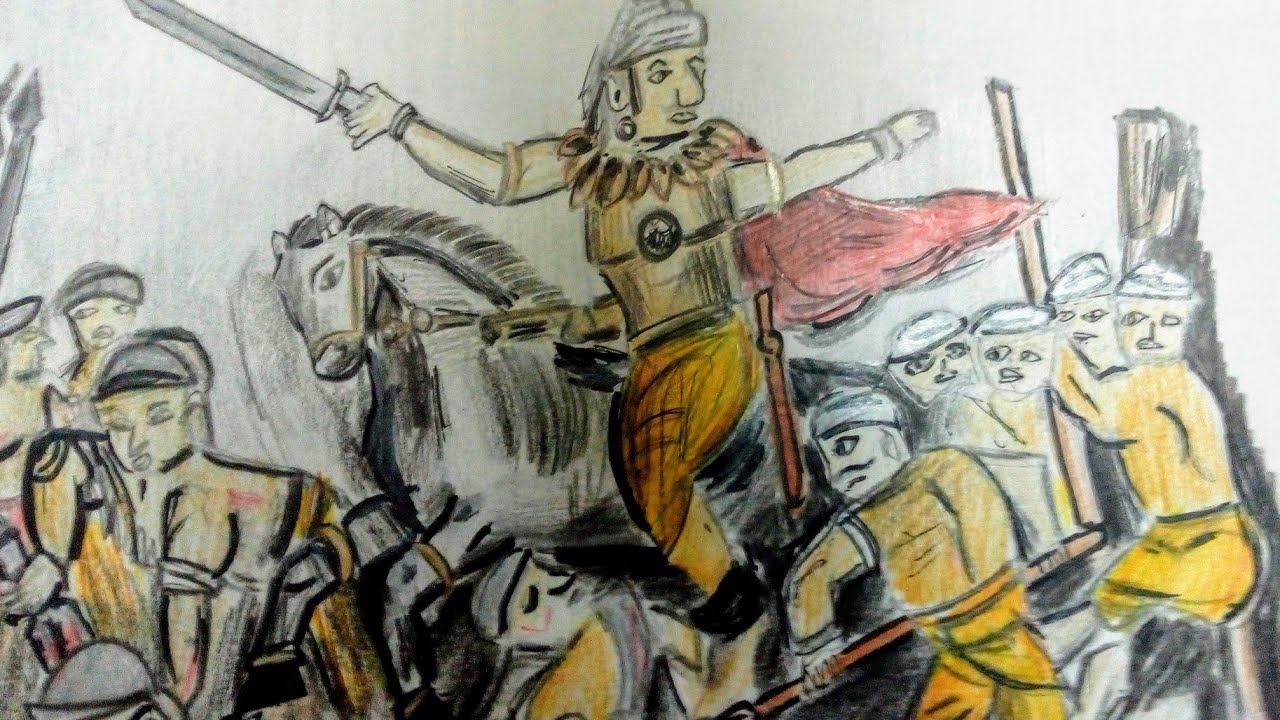 Ancient battle sketch⚔️🛡️🏹 ... - YouTube