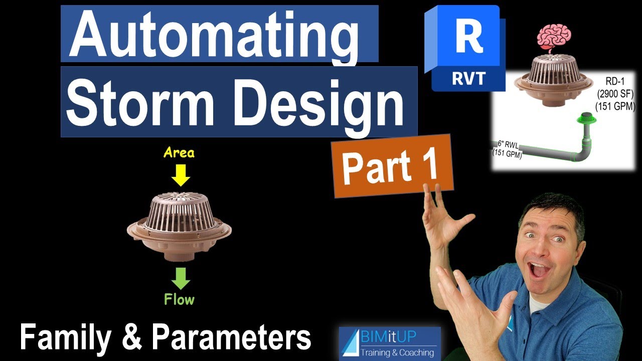 Automating Storm Design in Revit 01 Roof Drain Family and Parameters ...