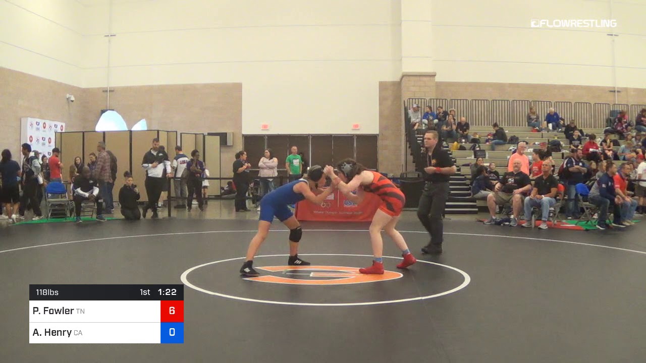 118 Lbs Rr Rnd 2 Piper Fowler Team Tennessee Vs Alison Henry Team ...