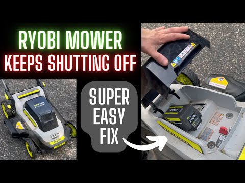 RYOBI Lawn Mower KEEPS SHUTTING OFF: 10 Second FIX