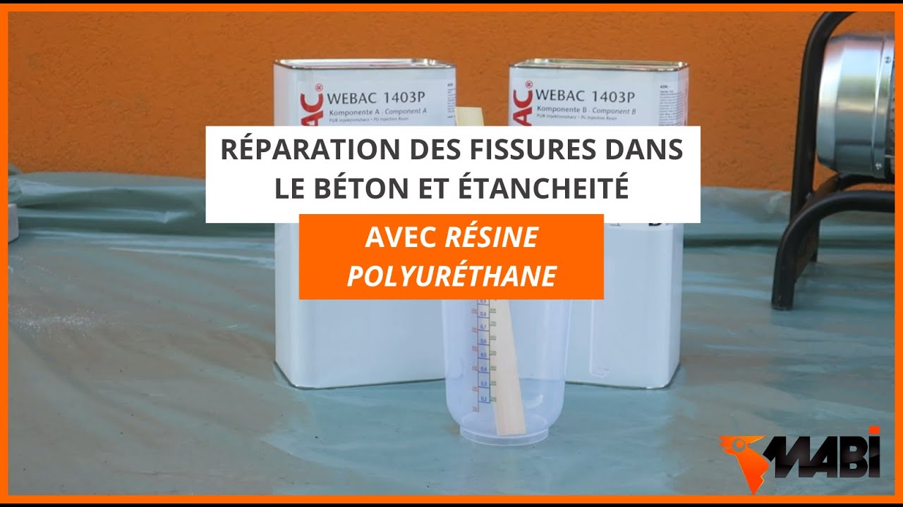 Réparation des fissures dans le béton et étanchéité avec résine ...