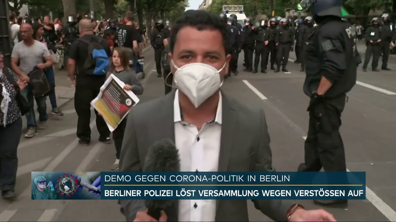 Daniel Koop berichtet live von der Corona Demo in Berlin - YouTube