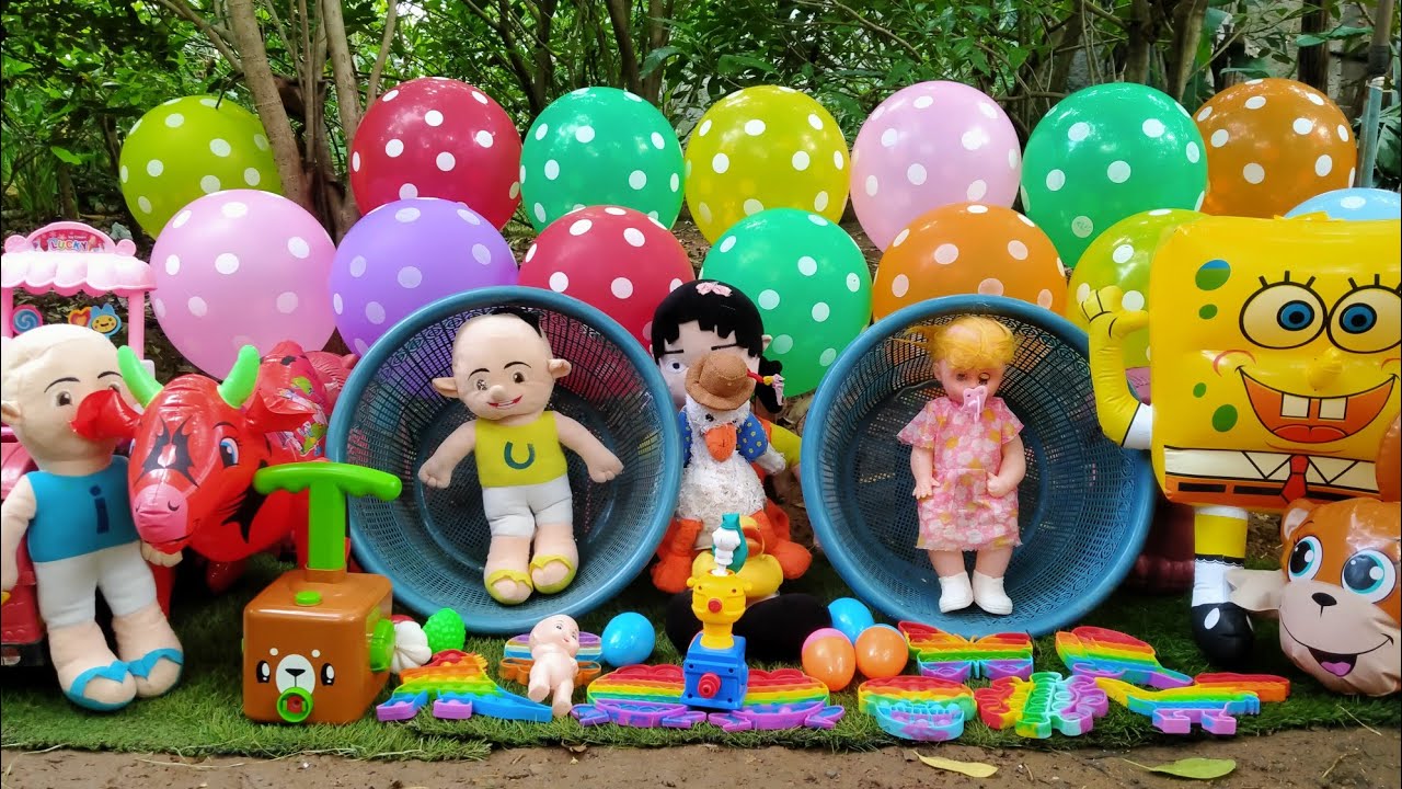 Yuhhu Seru!! Menemukan Balon karakter Angsa, Ikan, Meletus Balon Hijau ...