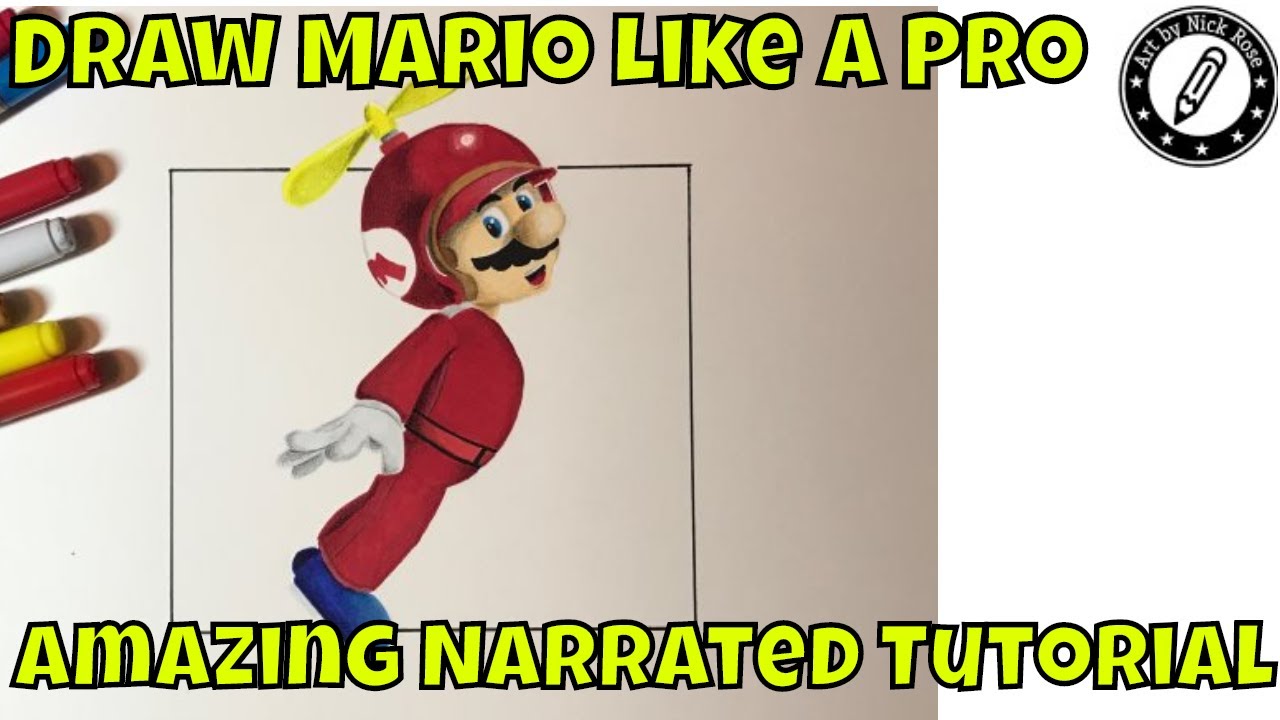 Learn to draw Super Mario| Make your Drawings POP!|Learn to draw video ...