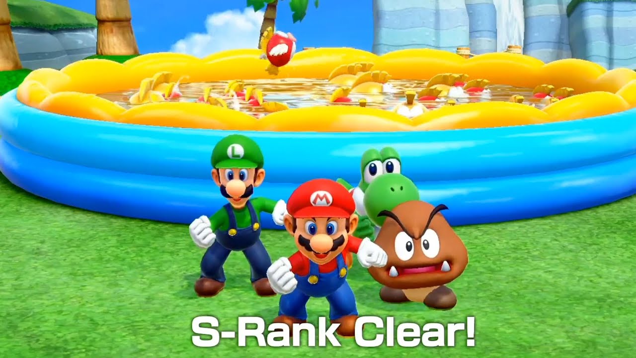 Super Mario Party - River Survival - Mario and Yoshi Vs Luigi and ...