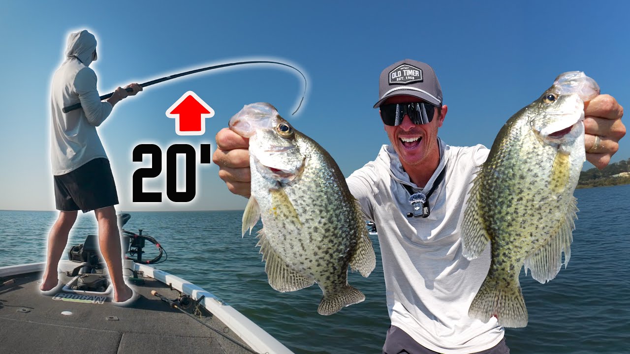 Crappie Fishing with 20' Pole! (Catch N Cook) - YouTube