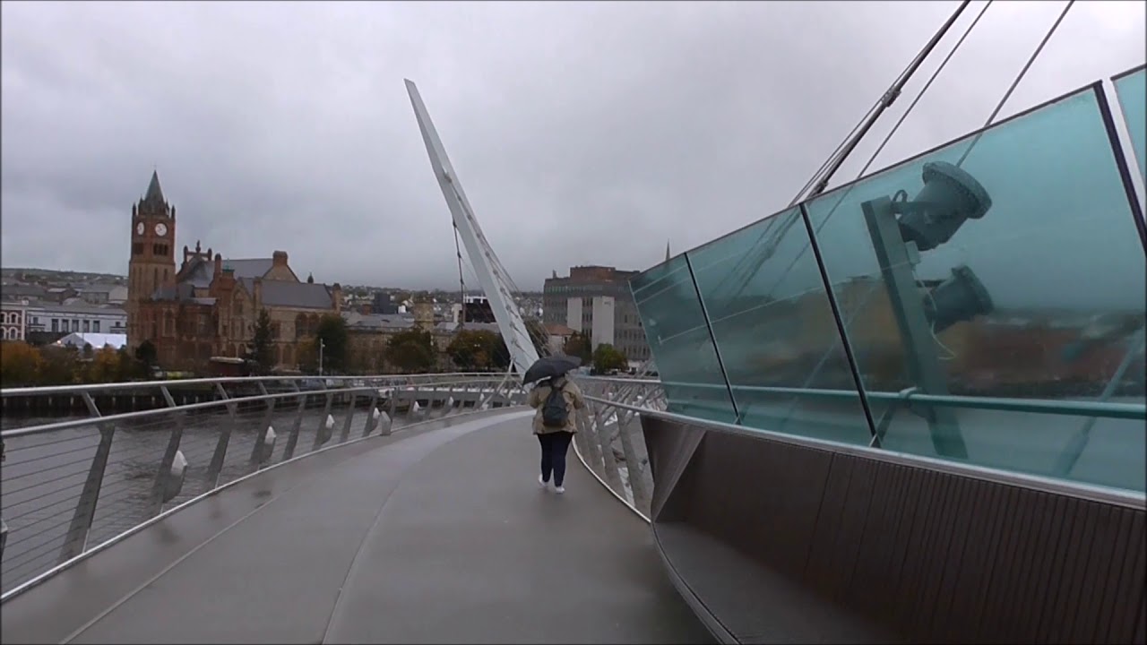 Walking the Foyle Peace Bridge Derry/Londonderry - YouTube