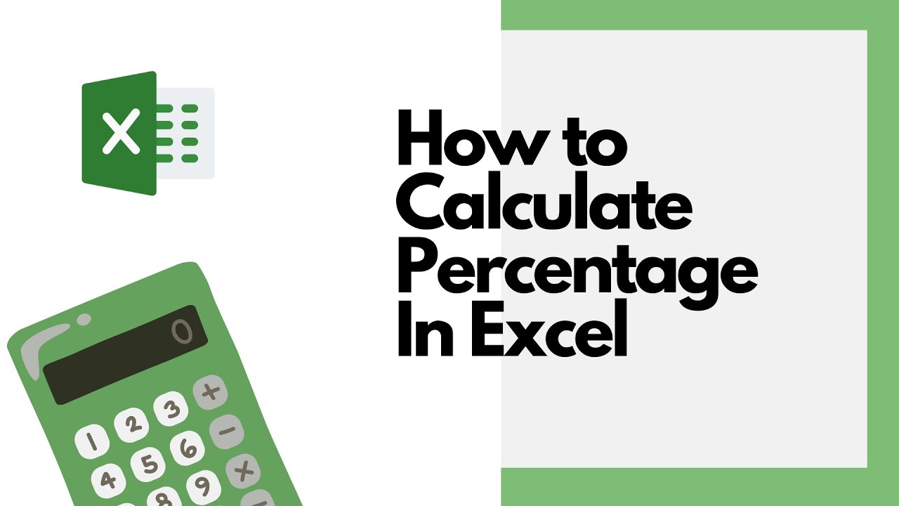 How To Calculate Percentage In Excel YouTube