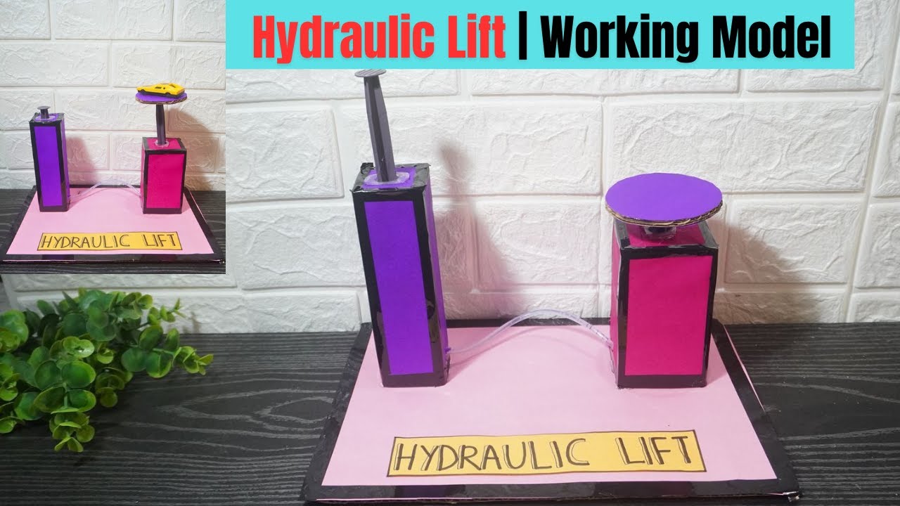 Hydraulic Lift Working Model | Science project working model | DIY ...