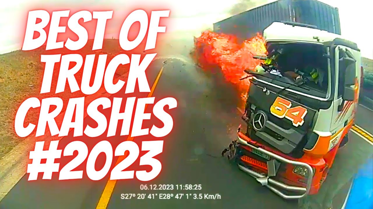 BEST OF TRUCK CRASHES #2023 CRASHES, ROAD RAGE, BRAKE CHECK, DRIVING ...