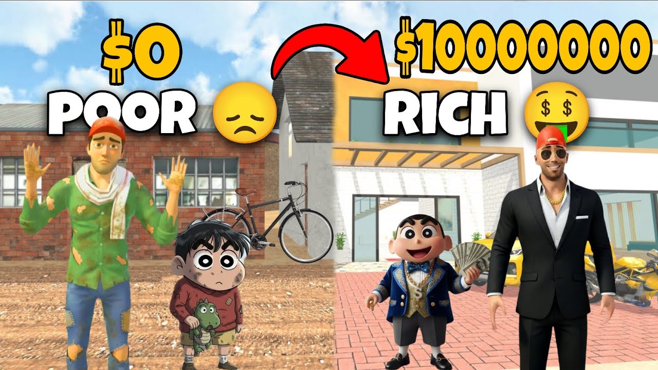 FRANKLIN Bana GARIB se AMIR 💰 POOR Vs RICH 🤑 || Indian theft auto ...