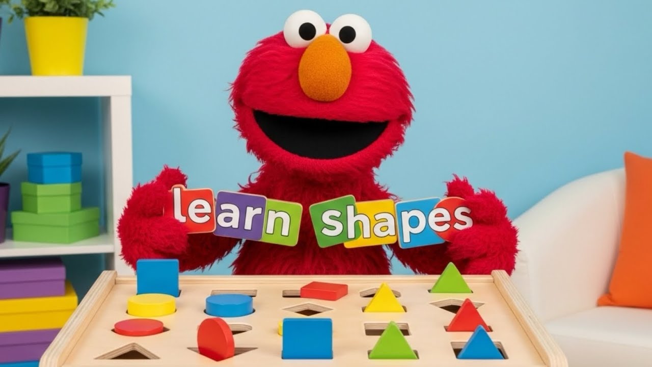 Learn shapes with Sesame Street Elmo | educational video for toddlers ...