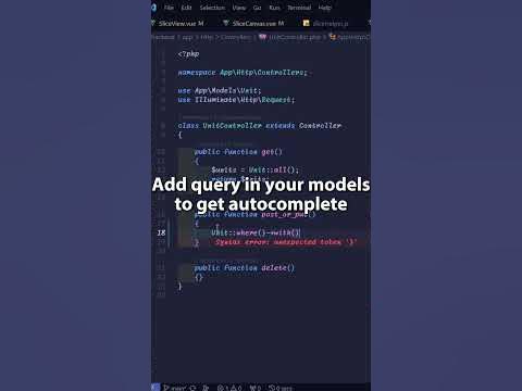 Autocomplete with models using query in laravel - YouTube