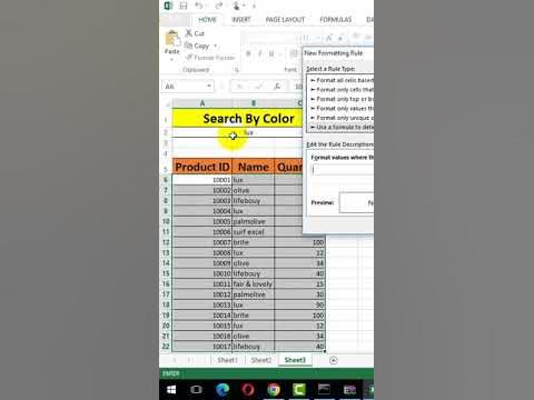 Highlight Searched Item in Excel | Special Trick for searching #excel #tricks - YouTube
