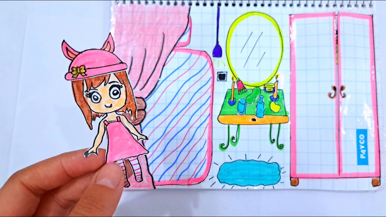[💸paperdiy💸] paper doll🧸[ASMR] paper doll room💖|paper play - YouTube