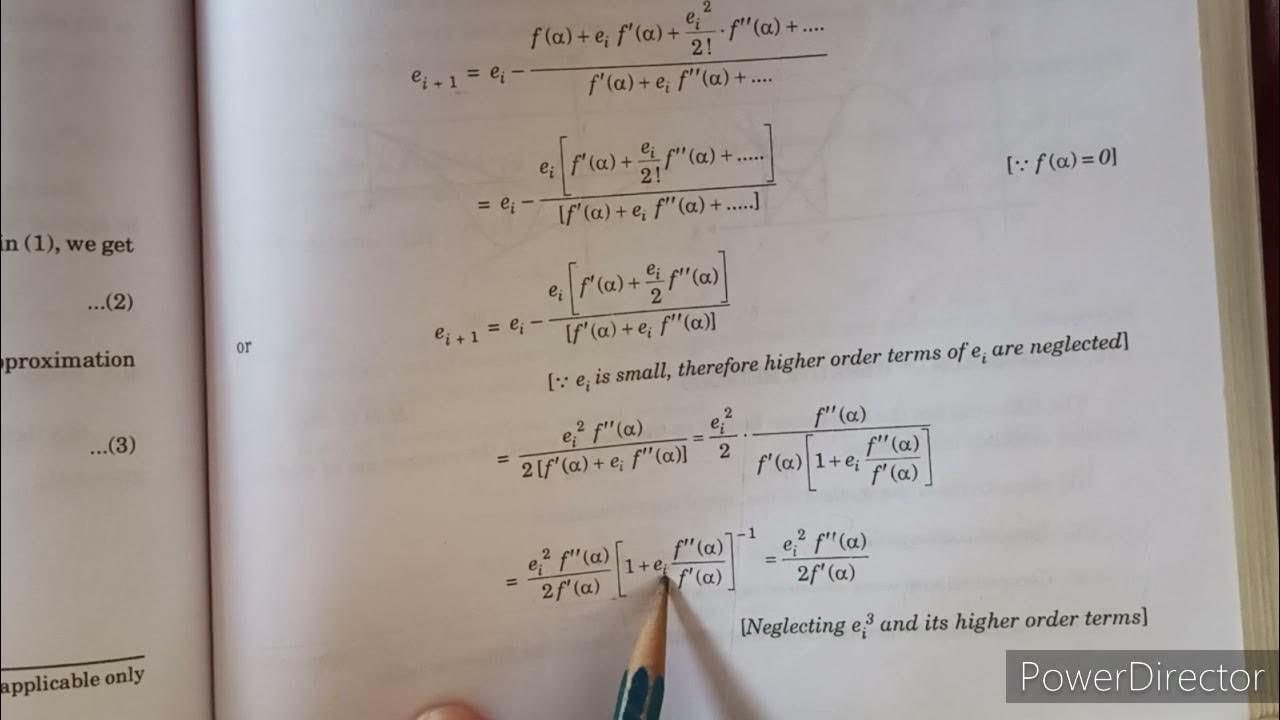 order of convergence of Newton Raphson method - YouTube