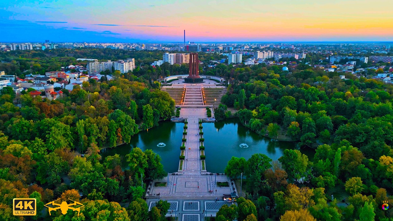 Apus de soare in Bucuresti din Parcul Carol - YouTube