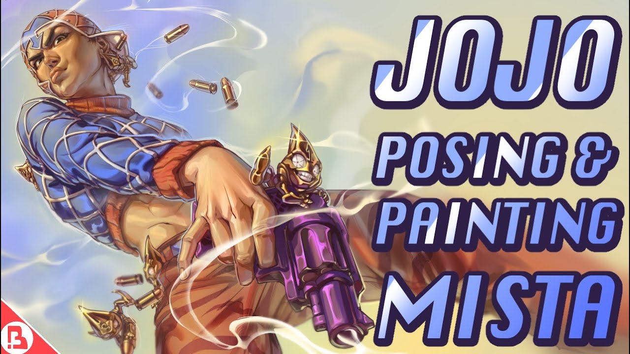 Jojo Posing Mista Timelapse - Painting, Cool Poses, Lighting, Values & Colour - YouTube