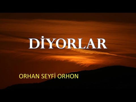 DİYORLAR - ORHAN SEYFİ ORHON